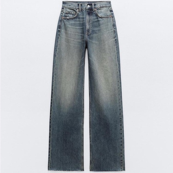 Zara | Jeans | Zara Trf High Rise Wide Leg Jean | Poshmark